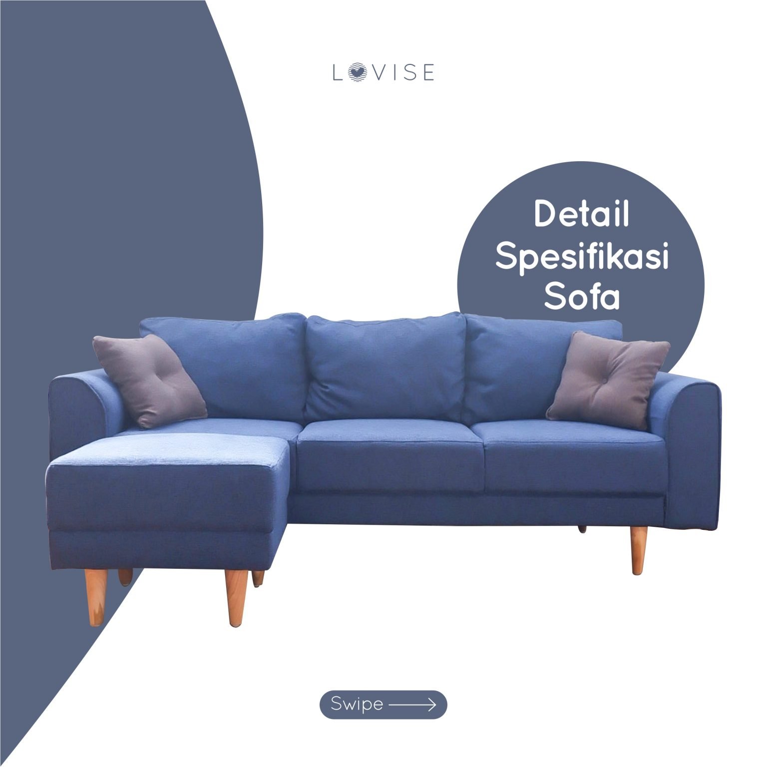 Sofa Sudut SCANDINAVIAN - Lovise Sofa